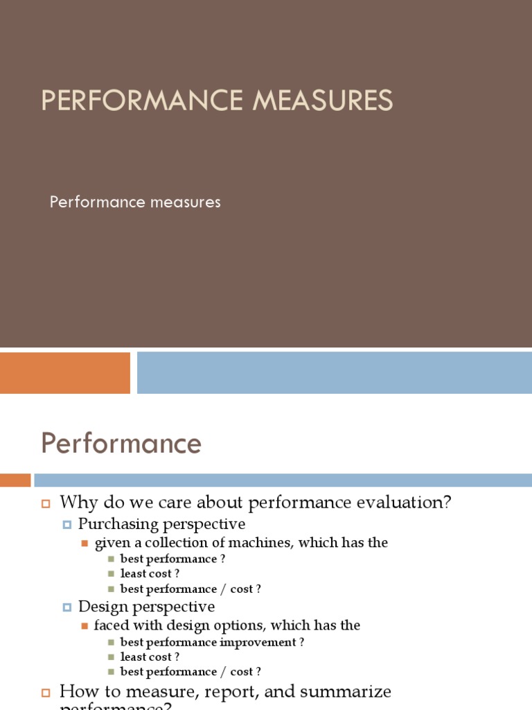 Performance Measures | PDF | Central Processing Unit | Information Age