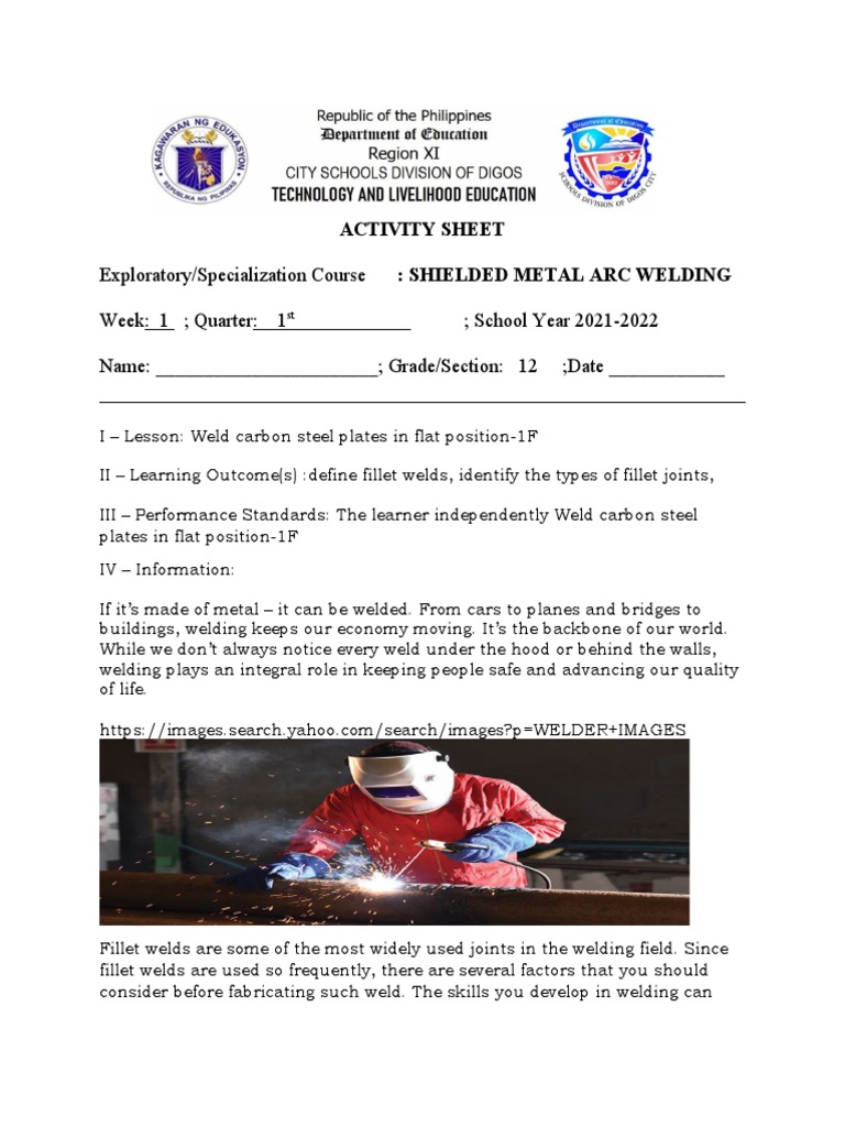 Exploratory/Specialization Course Week: 1 Quarter: 1 School Year 2021-2022 Name: - Grade/Section ...