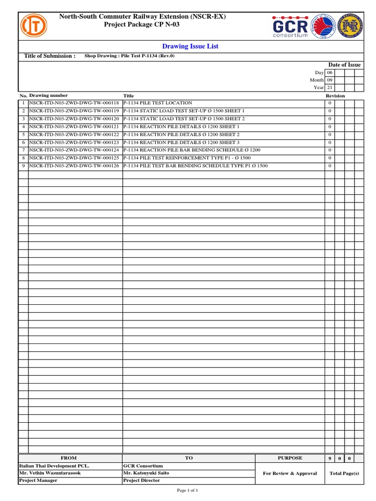 Pile Test P-1134 Details and Drawings | PDF | Technology & Engineering