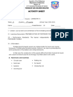 TLE Carpentry Grade 10 Module 1 | PDF | Carpentry | Drill