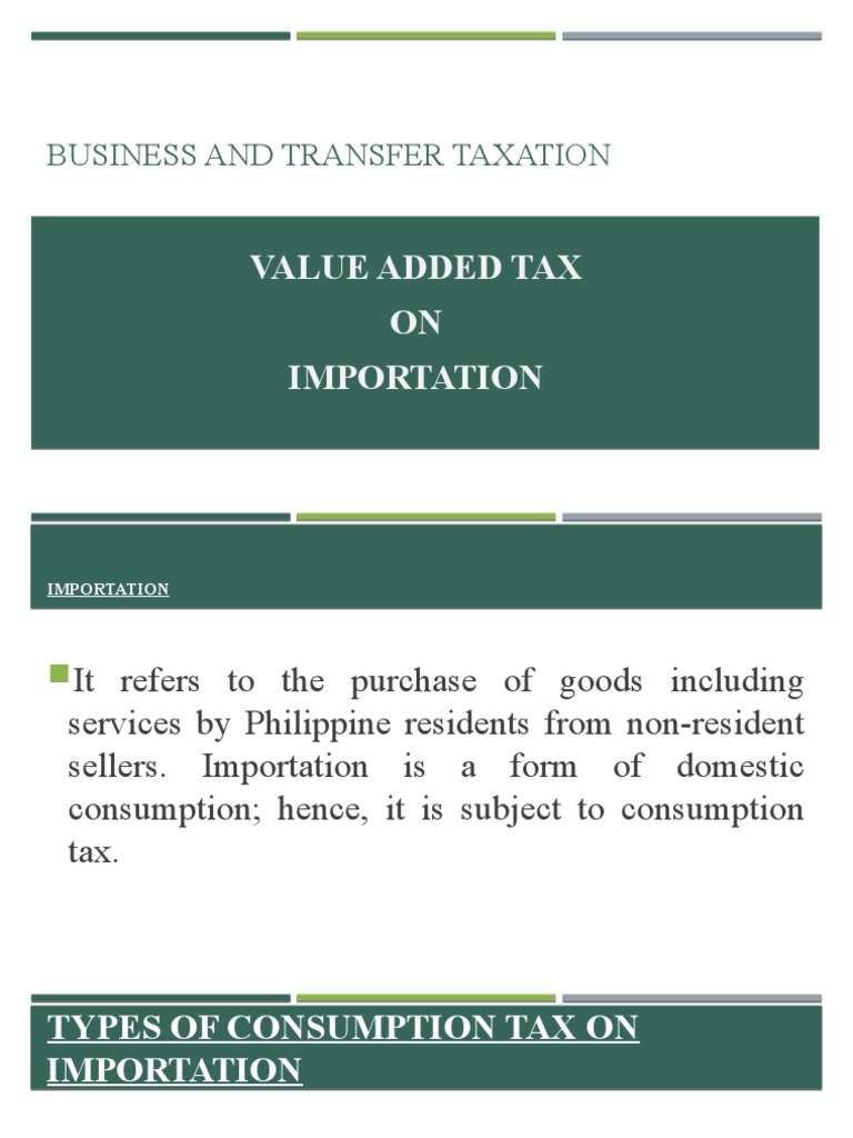 VAT On Importation | PDF | Value Added Tax | Taxes