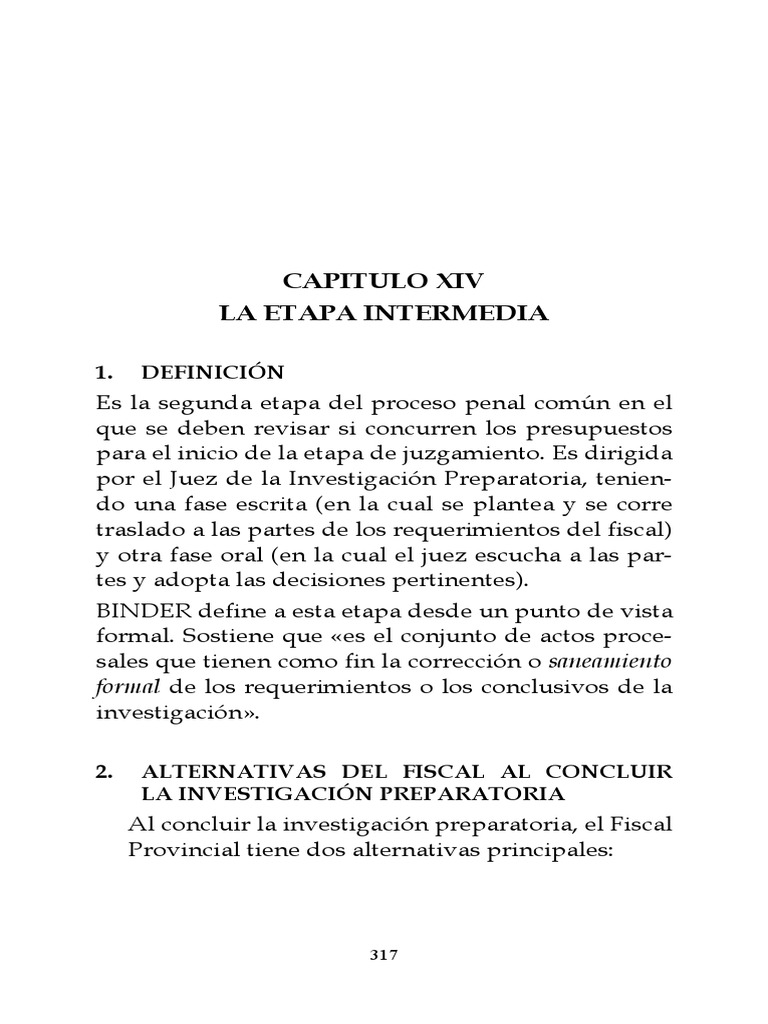 Etapa Intermedia | PDF | Procedimiento Criminal | Ley procesal