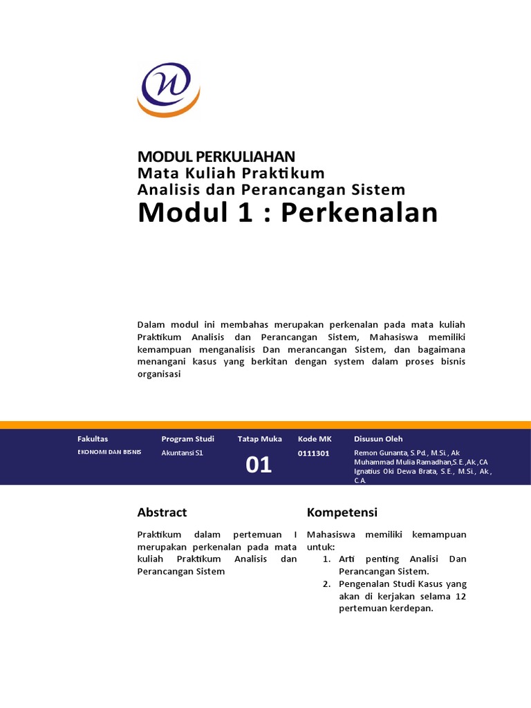 Modul Praktimum Analisis Dan Perancangan Sistem 2020 Bab 1 | PDF | Seni
