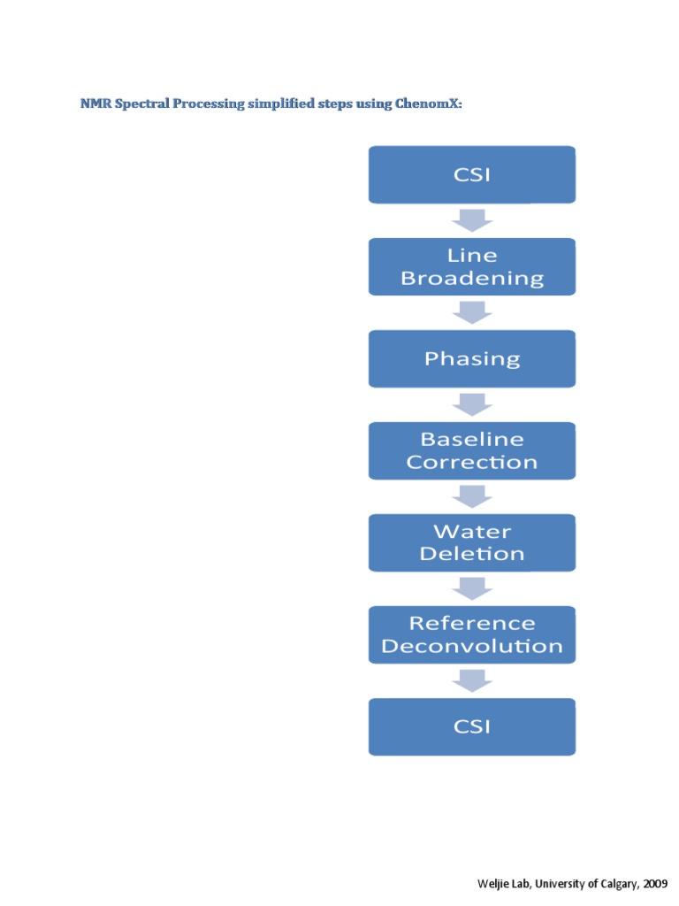 NMR Spectral Processing Steps | PDF
