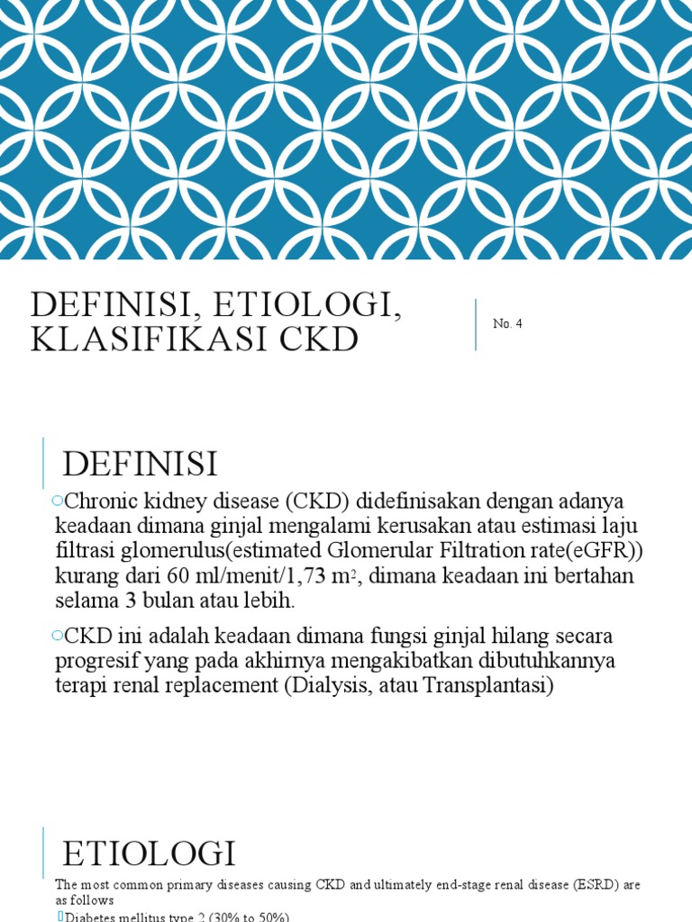 4.definisi, Etiologi, Klasifikasi CKD | PDF