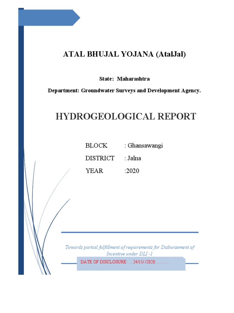 Hydrogeological Report: Atal Bhujal Yojana (Ataljal) | PDF ...