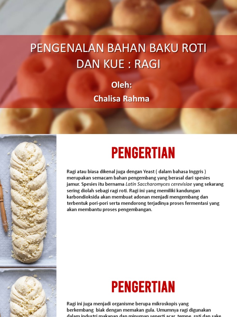 Pengenalan Bahan Baku Roti Dan Kue - Ragi | PDF