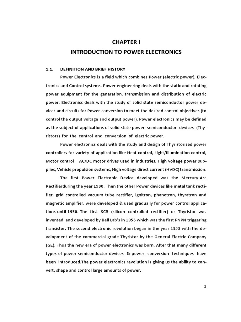 1-Introduction To Power Electronics-WEEK 1 | PDF | Power Electronics ...
