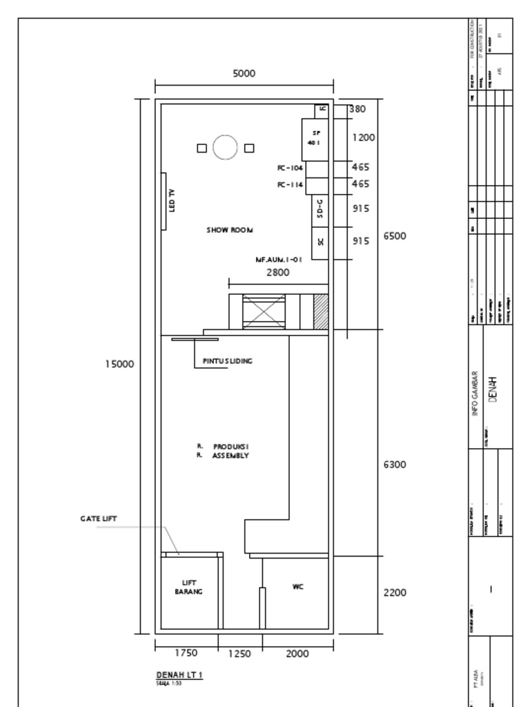 Construction Layout for PT Alba Surabaya | PDF