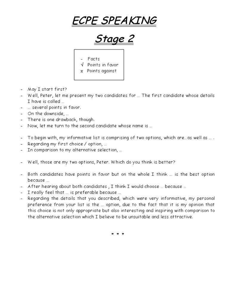 Ecpe Speaking Conversation Topics Dialogs - 136449 | PDF | Reason ...