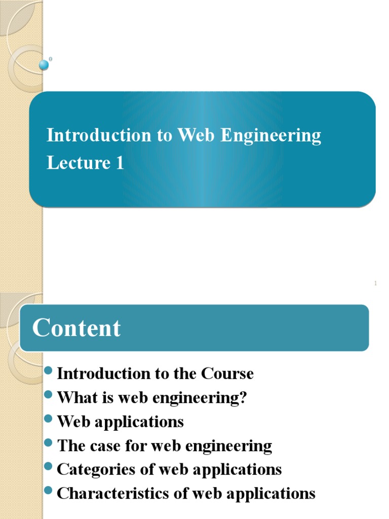 Introduction To Web Engineering | PDF | World Wide Web | Internet & Web