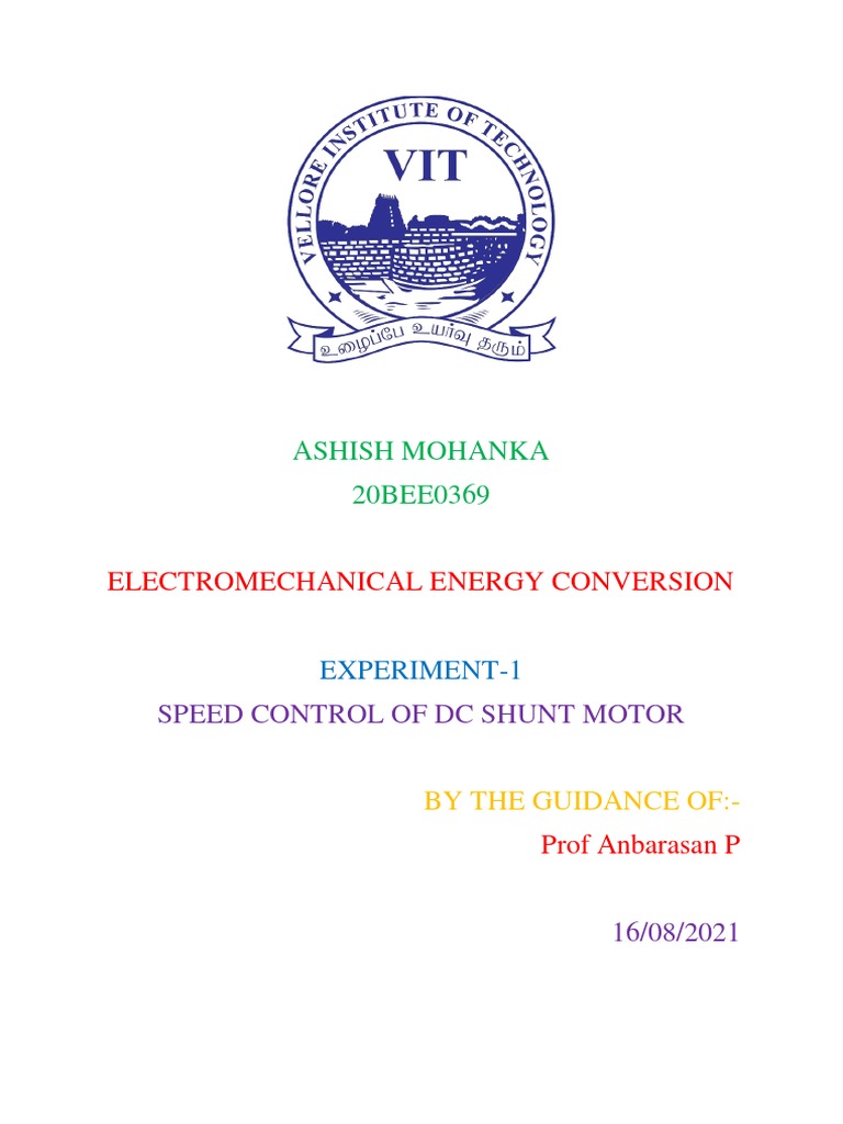 Emech Exp-1 | PDF | Electrical Engineering | Electromagnetism