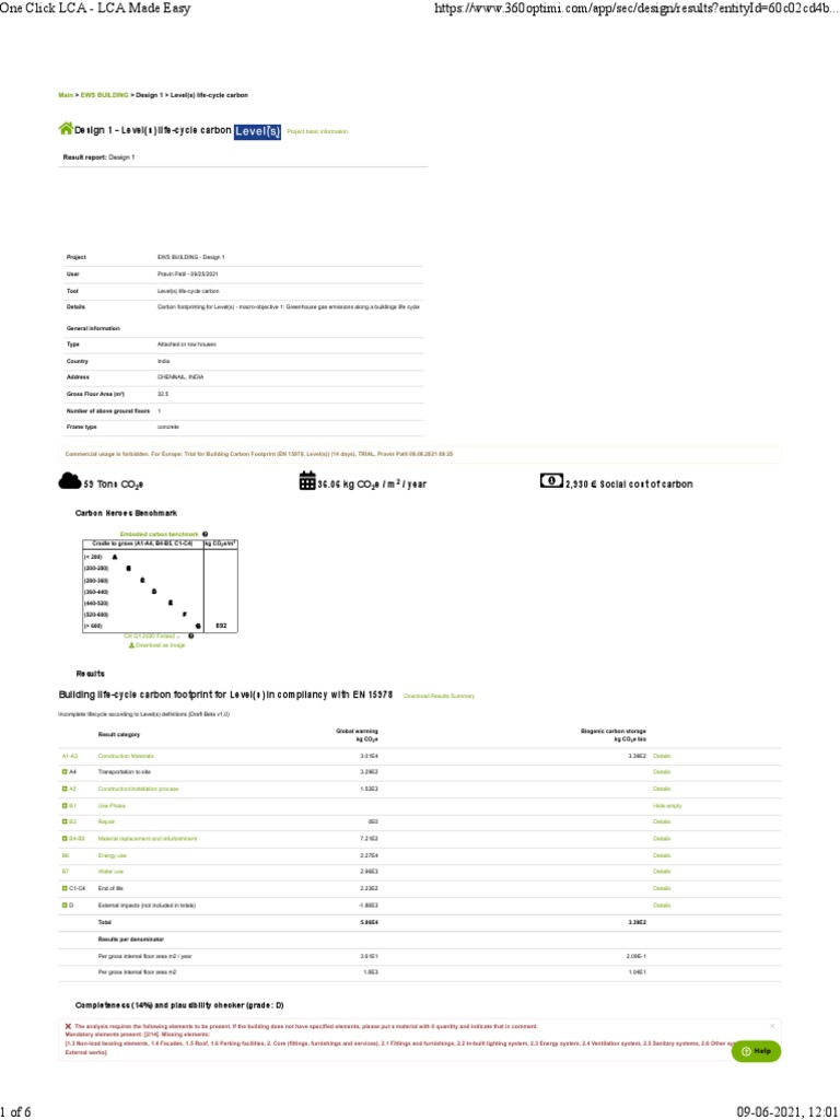 One Click LCA - LCA Made Easy 2 | PDF | Life Cycle Assessment | Concrete