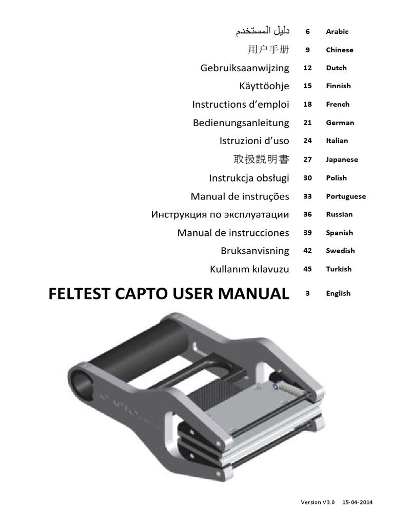 Feltest Capto User Manual Guide | PDF | Machines | Clothing