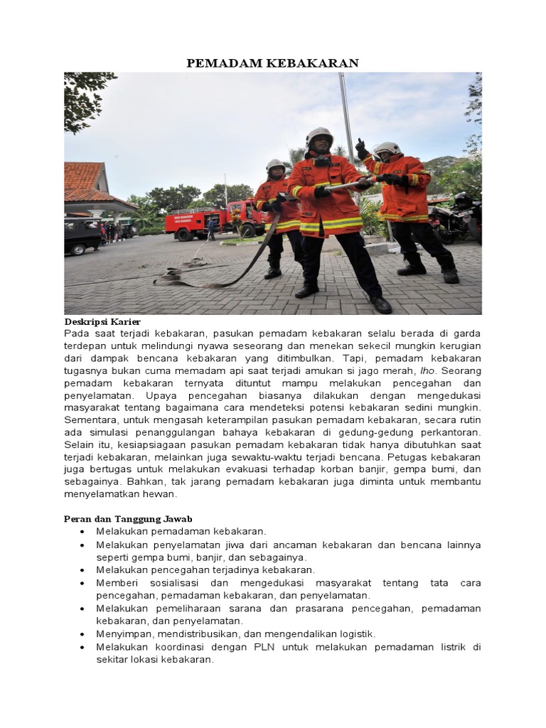 Pemadam Kebakaran | PDF