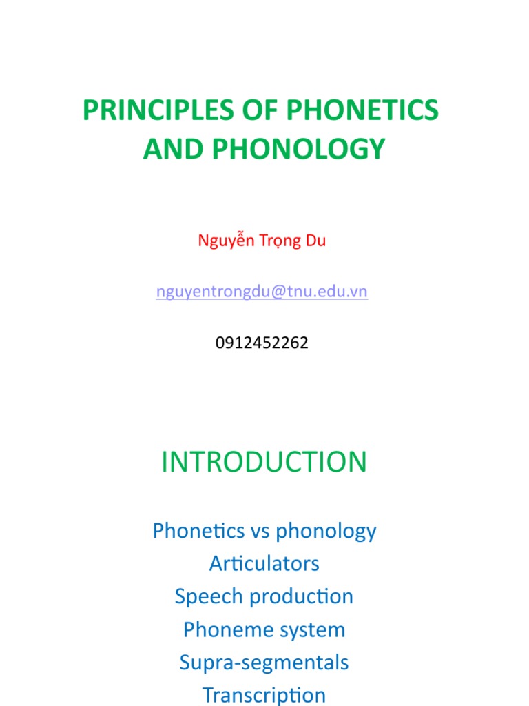 Principles of E Phonetics and Phonology | PDF | Vowel | Speech