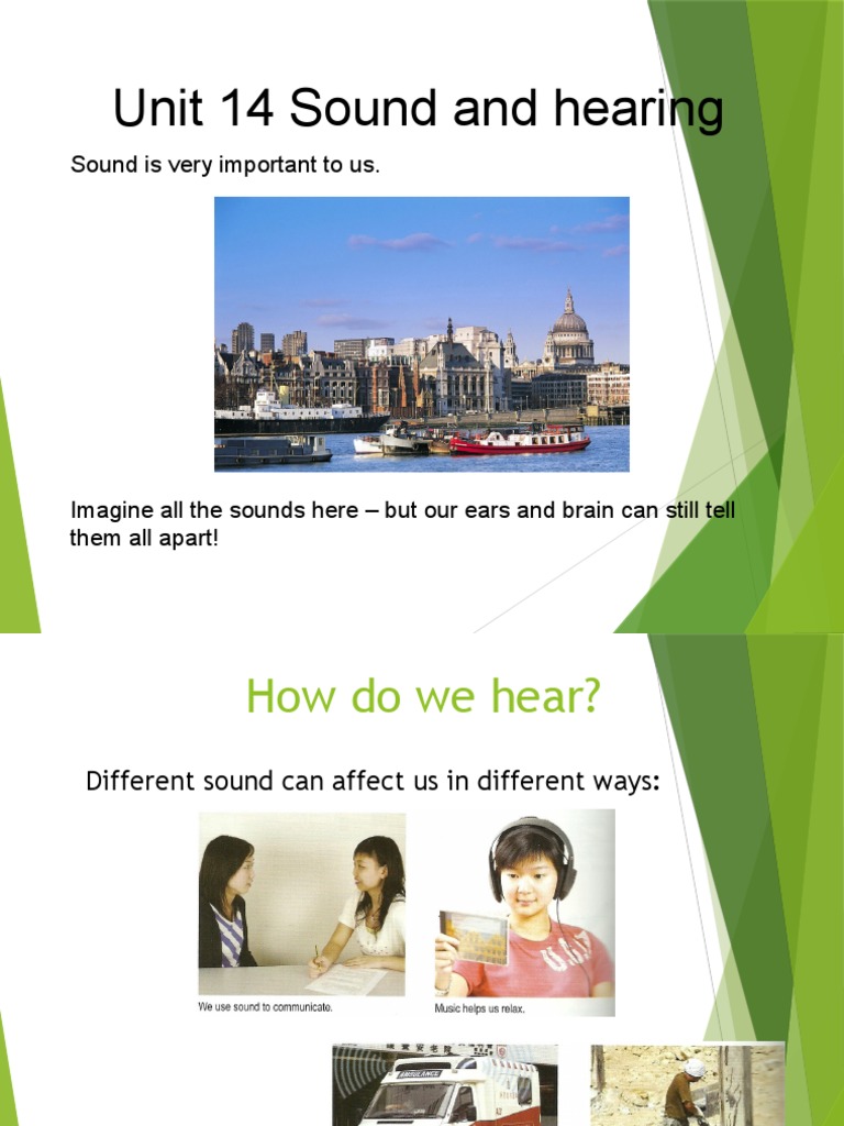 Unit 14 Sound and Hearing: Sound Is Very Important To Us | PDF | Sound ...