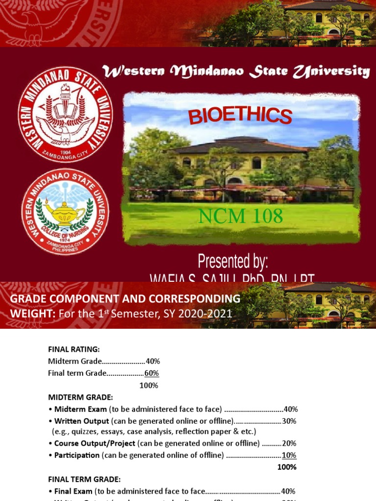 NCM 108 Bioethics | PDF | Morality | Virtue