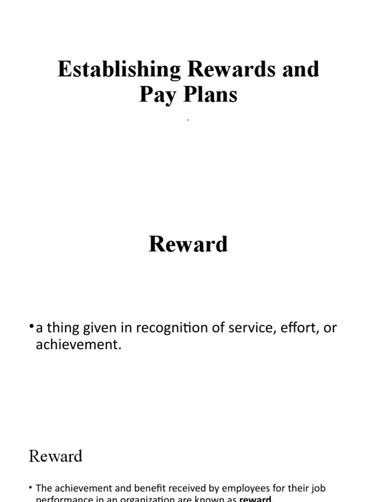 Reward and Pay Plan Strategies | PDF | Salary | Equal Pay For Equal Work