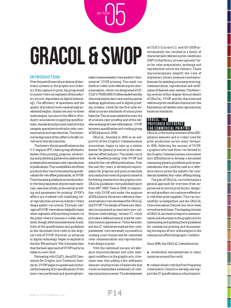GRACoL Vs SWOP | PDF | Adobe Creative Suite | Visual Perception
