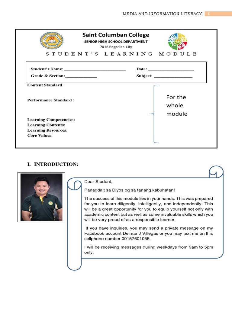 G12 Media and Information Literacy Prelim Module | PDF | Mass Media ...