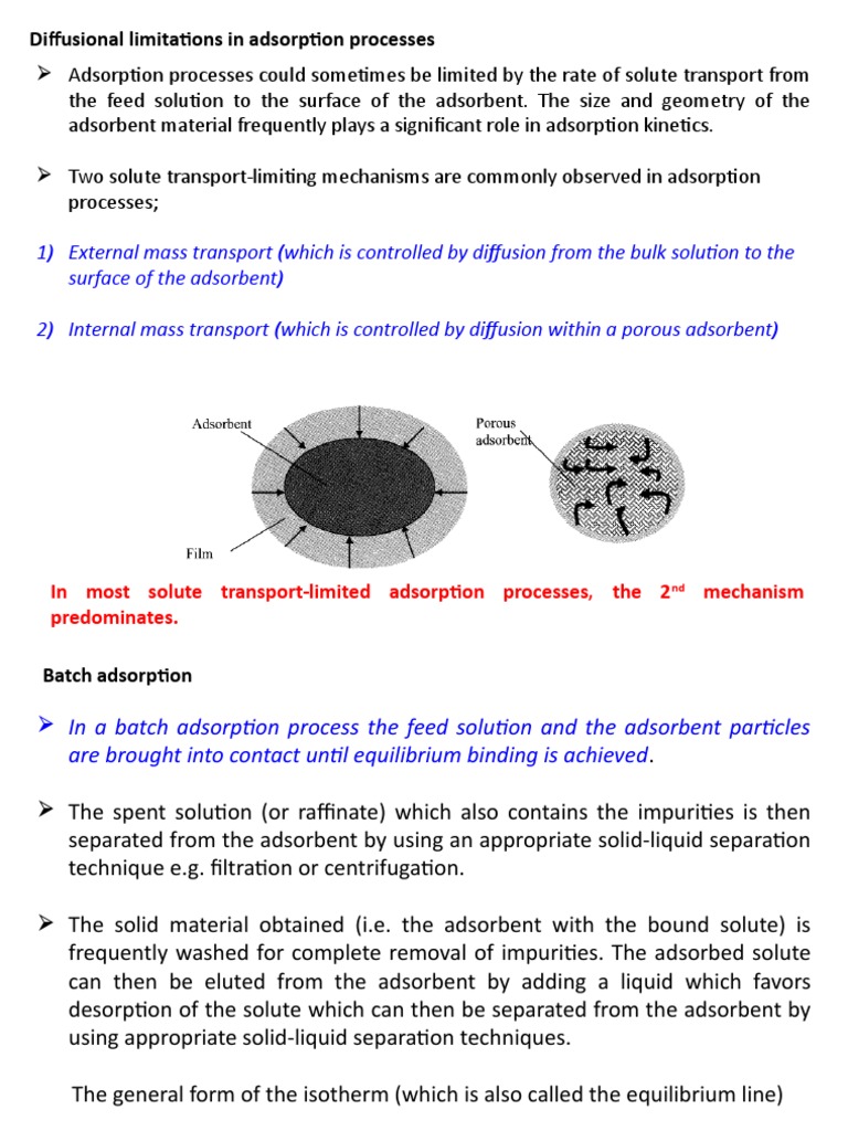 Diffusional Limitations in Adsorption Processes | PDF | Science ...