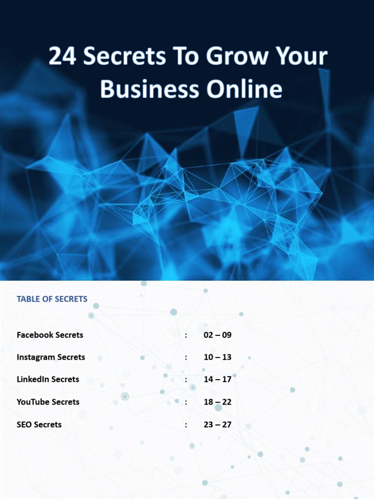 24 Secrets To Grow Your Business Online | PDF | Search Engine ...