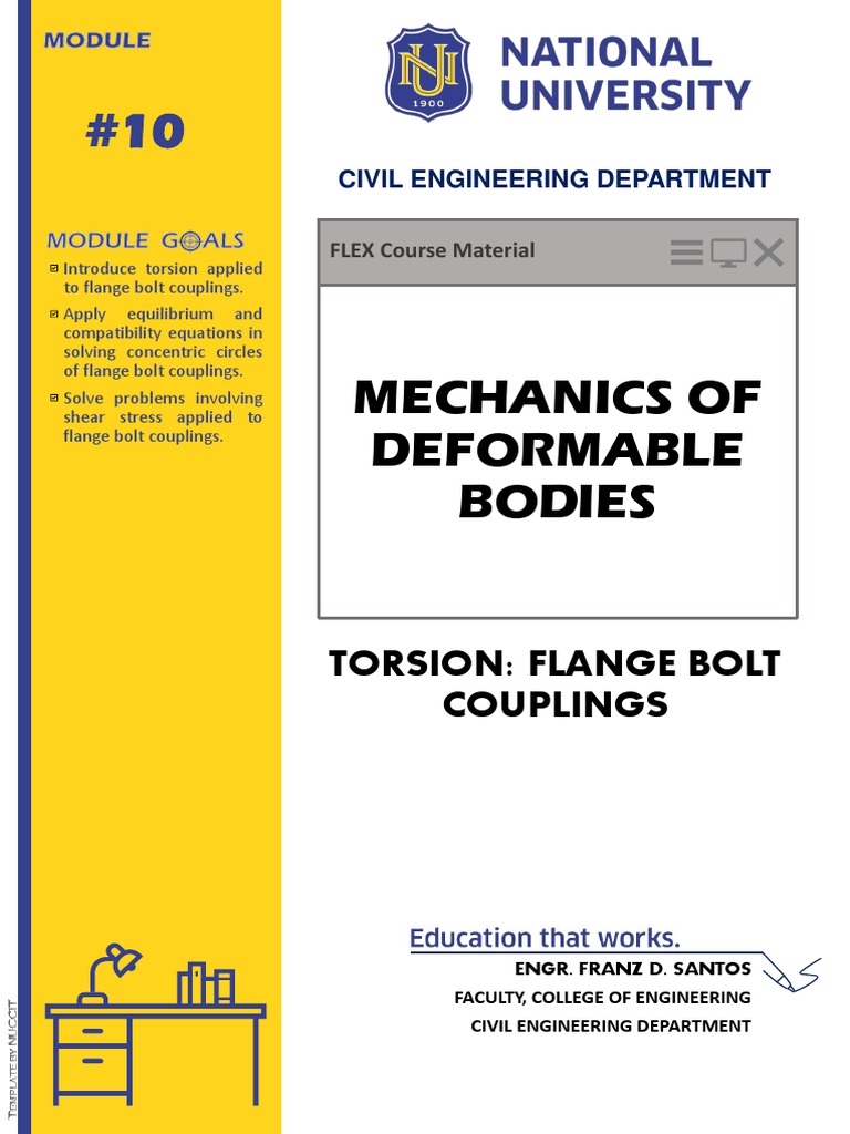 CEMDEF40 Module 10 - Flange Bolt Coupling | PDF | Stress (Mechanics) | Screw
