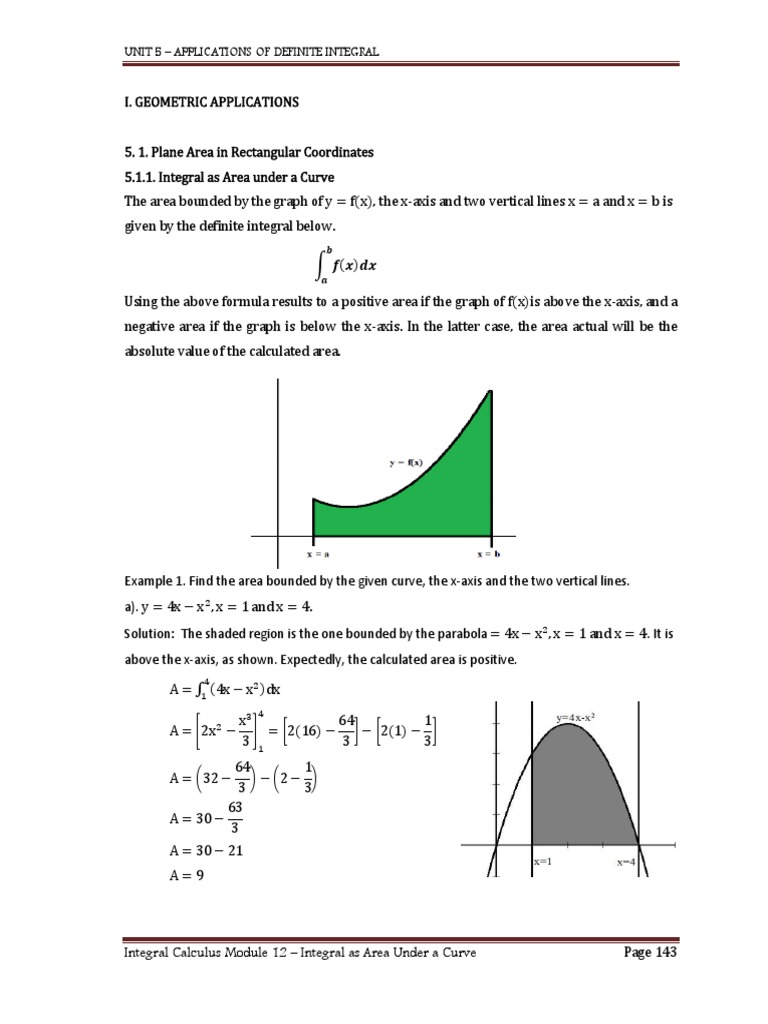 Area Between Curves Using Integral Calculus | PDF | Area | Integral