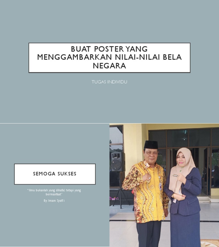 Buat Poster Yang Menggambarkan Nilai-Nilai Bela Negara: Tugas Individu | PDF