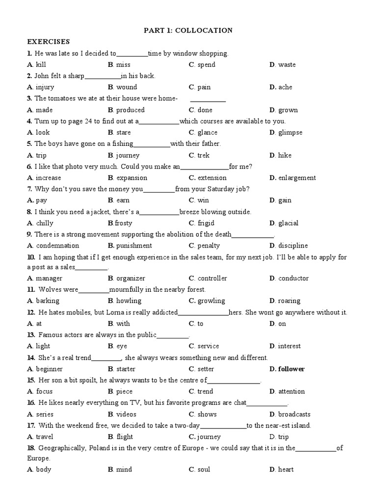 Part 1 - Collocation | PDF