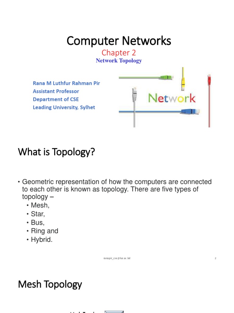 Chapter 2 Network Topology | PDF | Network Topology | Computer Network