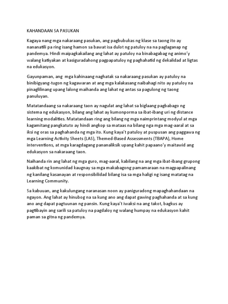 Kahandaan Sa Pasukan | PDF