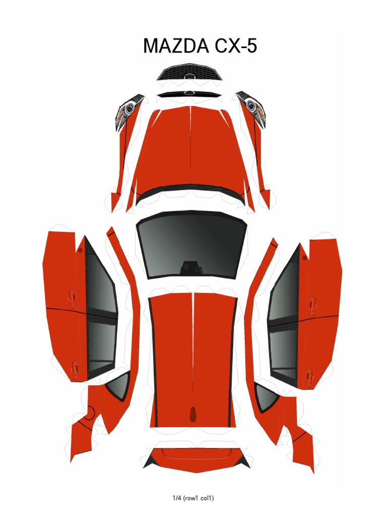 Papercraft - Mazda Cx-5 Pepakura (Red) | PDF