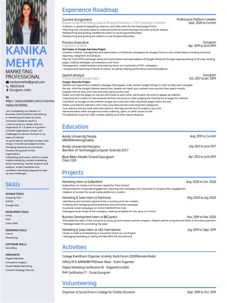 Kanika N Mehta Resume | PDF | Mass Media | Web 2.0