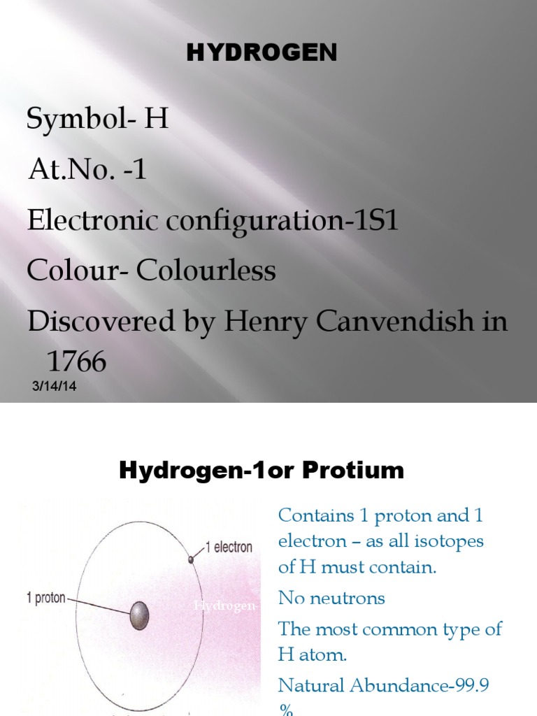Hydrogen Introduction, Comppounds, Synthesis | PDF | Hydrogen ...