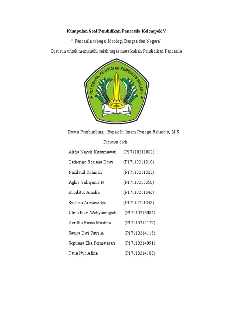 Kumpulan Soal Pendidikan Pancasila Kelompok V | PDF | Agama & Spiritualitas