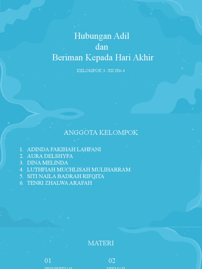 Pai - Kelompok 3 - Adil Dan Iman Kepada Hari Akhir | PDF