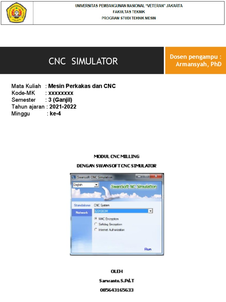 CNC Simulation - Minggu Ke 4 | PDF