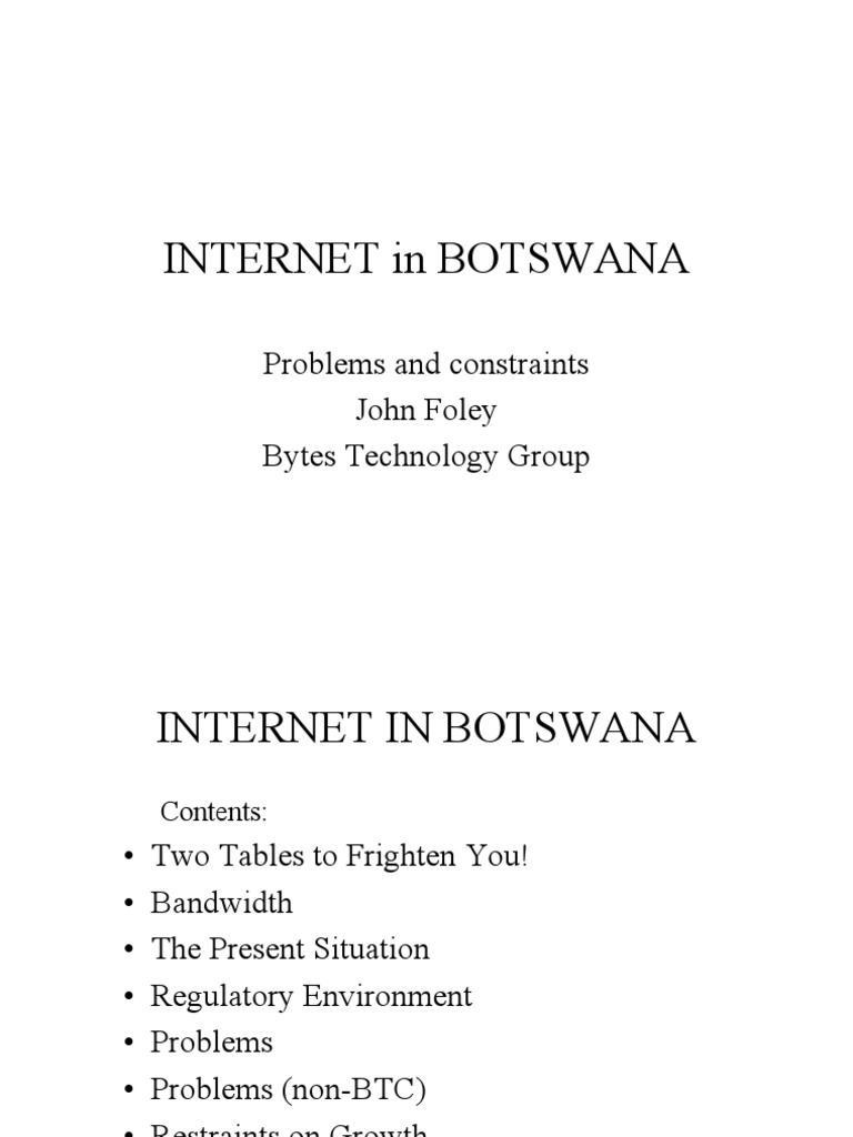 Botswana's Internet Challenges | PDF | Modem | Internet Service Provider