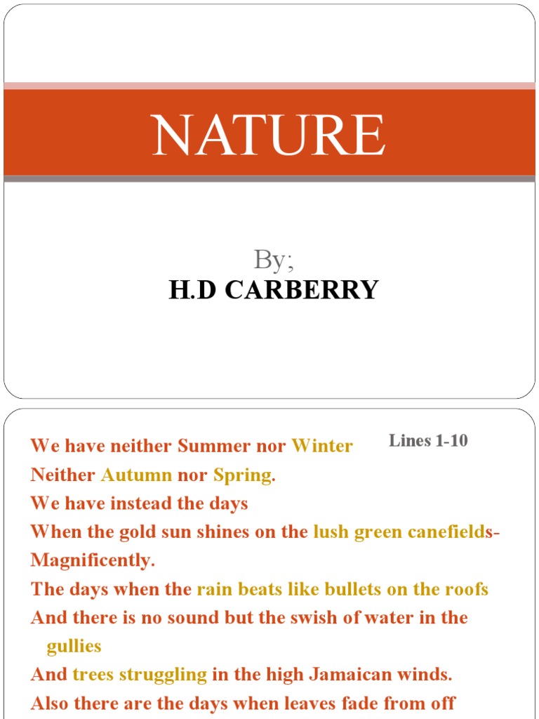 Nature: H.D Carberry | PDF