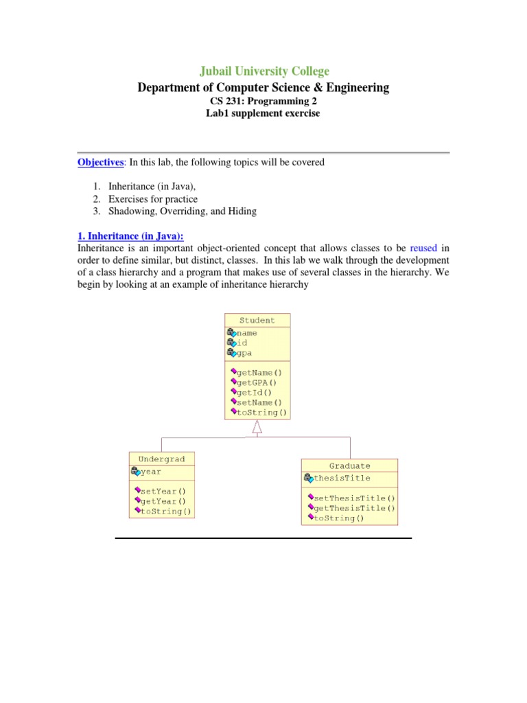 Department of Computer Science & Engineering: Jubail University College | PDF | Method (Computer ...
