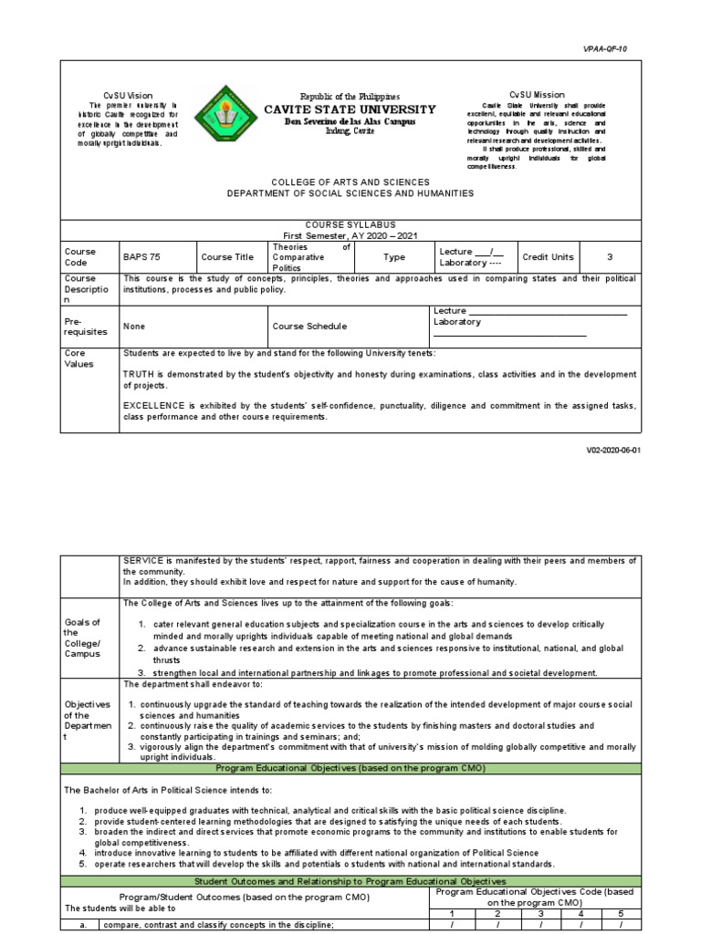 Cavite State University: Cvsu Vision Cvsu Mission | PDF | Science ...