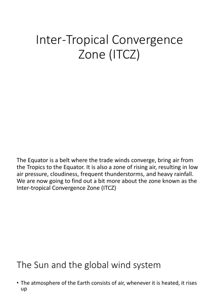 Inter-Tropical Convergence Zone (ITCZ) | PDF