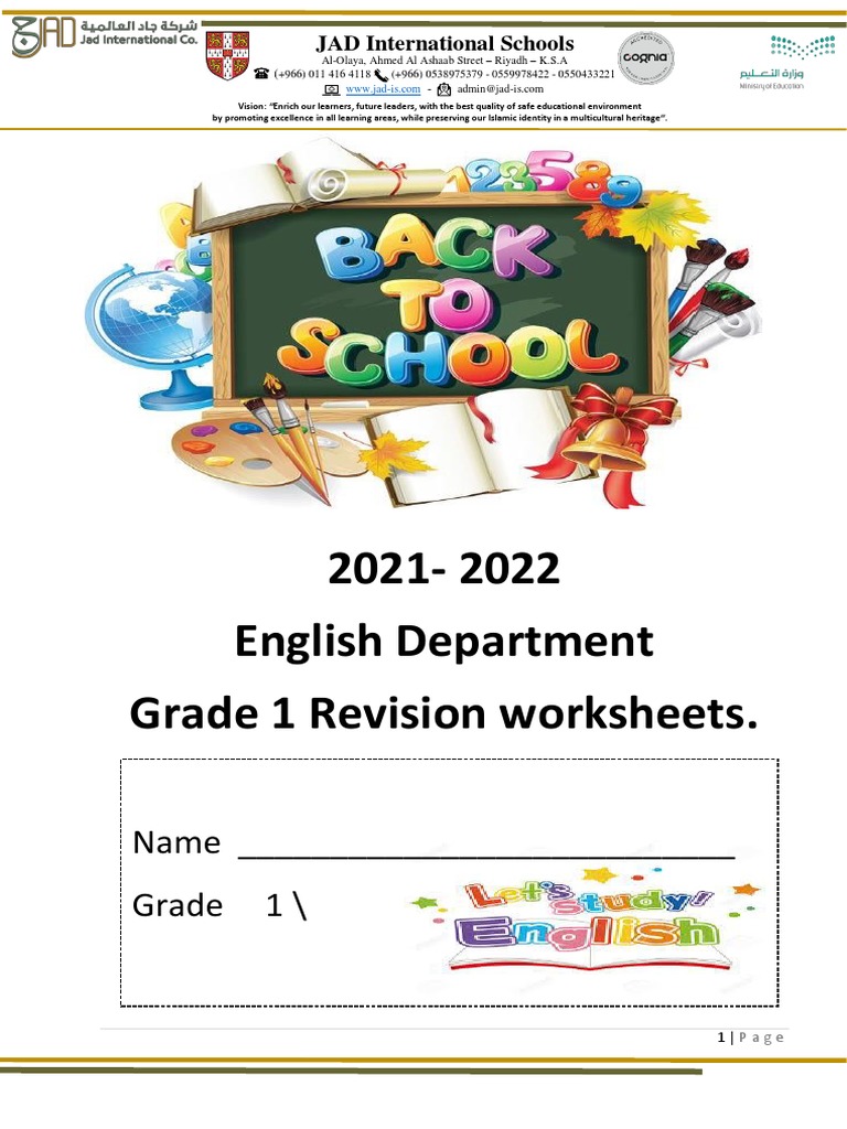 Grade 1 Revision Worksheets | PDF | Business | Travel