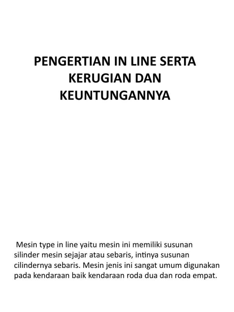 Kelebihan dan Kekurangan Mesin Inline | PDF | Komputer | Teknologi ...