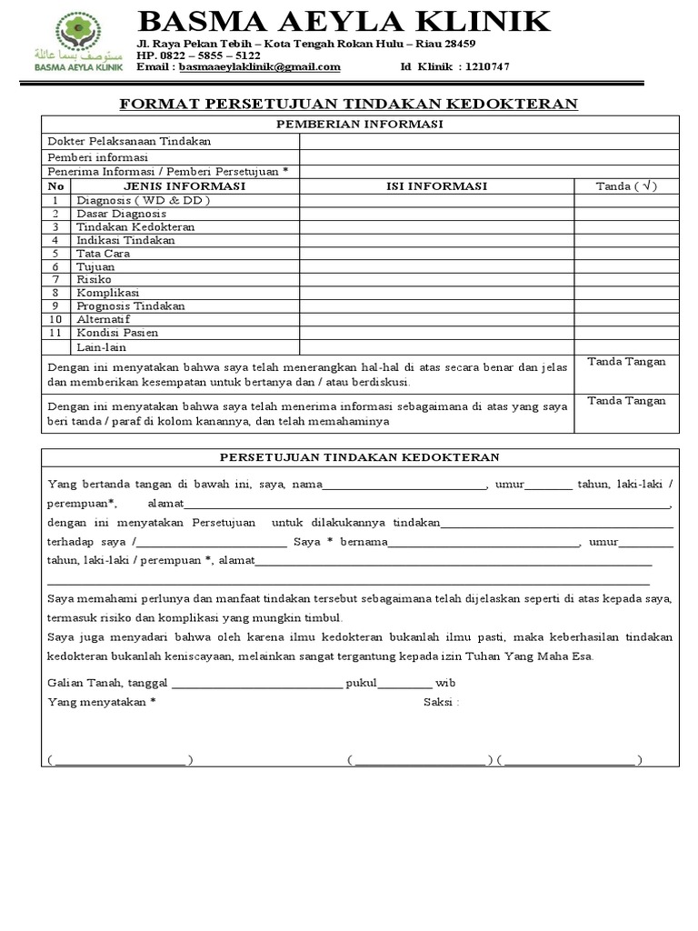 Format Persetujuan | PDF