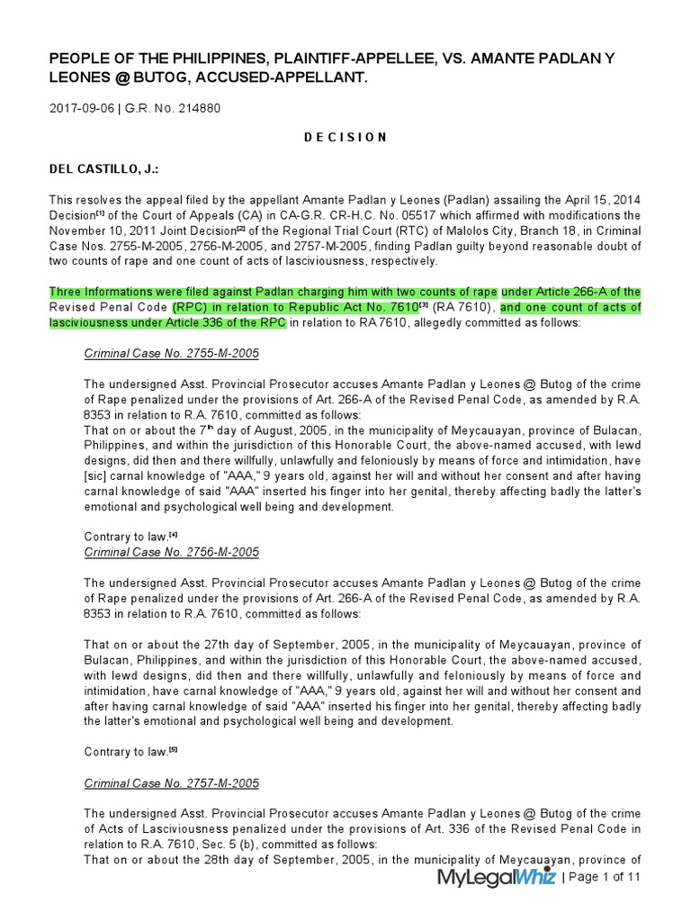 2 People Vs Padlan | PDF | Crime & Violence | Crimes