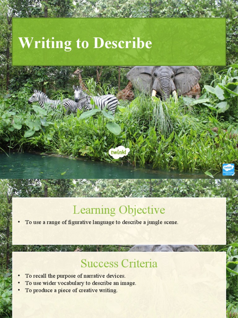 t3 e 616 Descriptive Writing Cover Lesson Pack Presentation | PDF ...