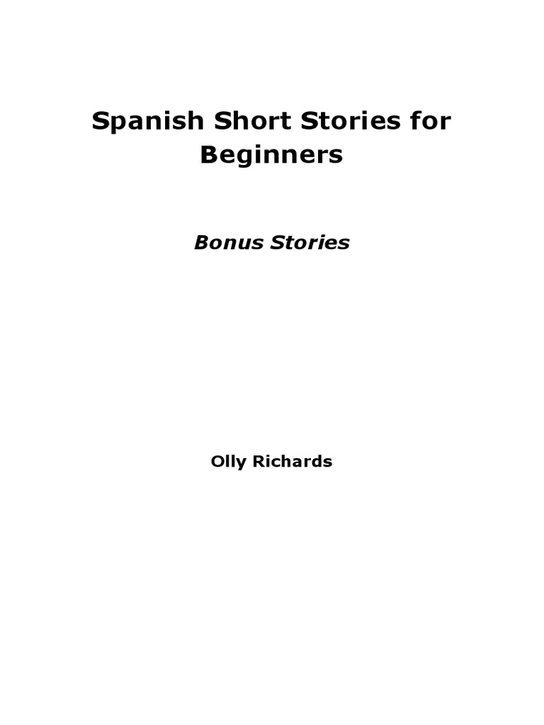 Bonus Spanish Short Stories | PDF